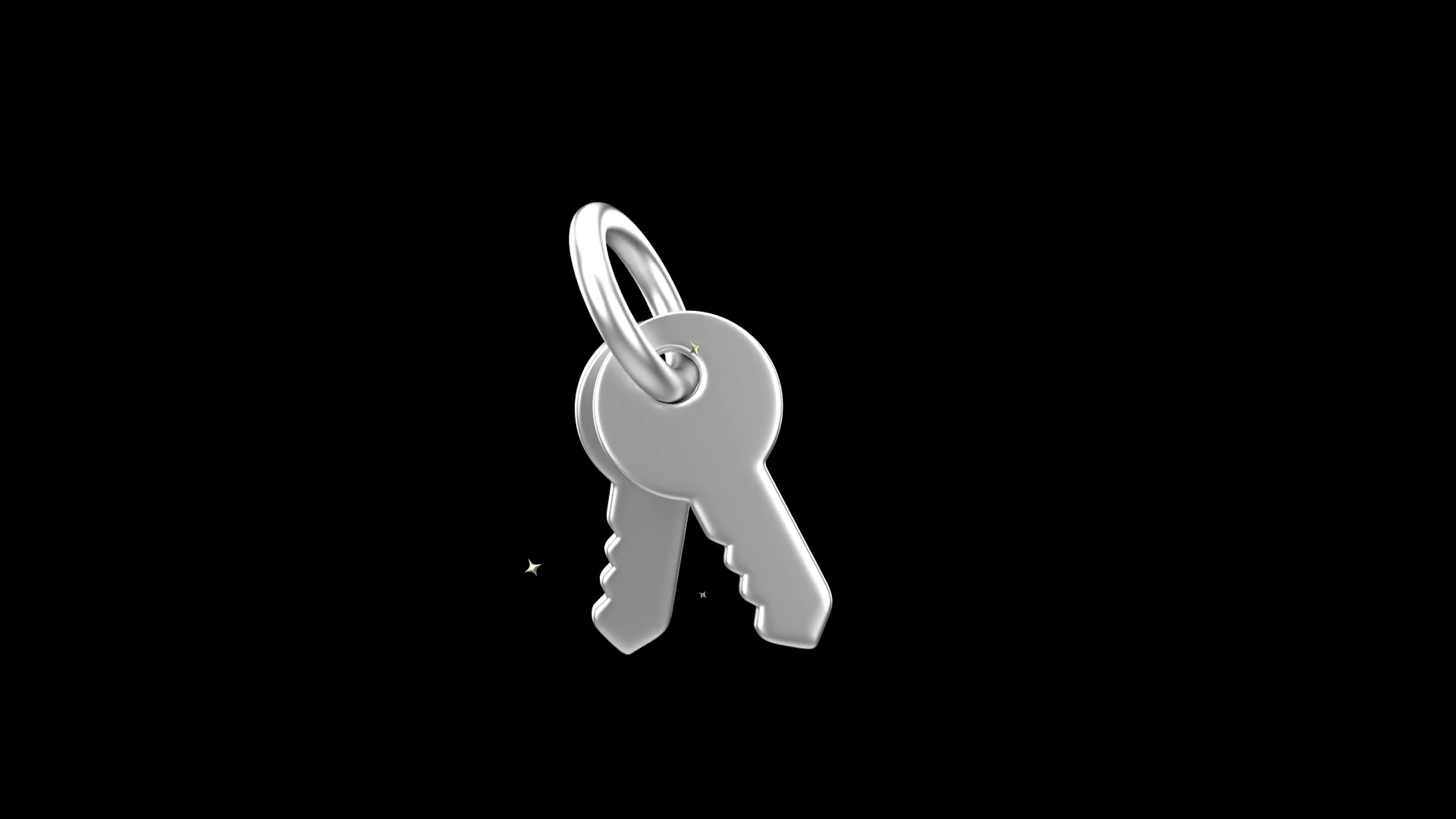 Two Metallic Keys On Keyring Symbolize Stock Footage SBV-352255487 ...