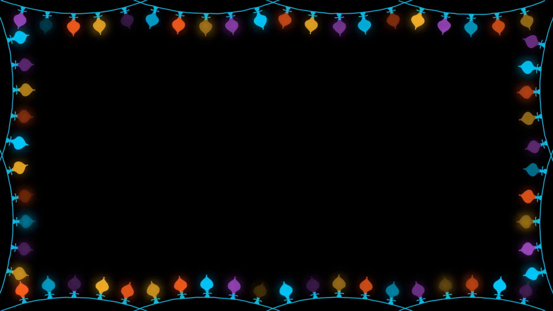 Light Bulb Flashing String Frame Border With Stock Footage SBV ...