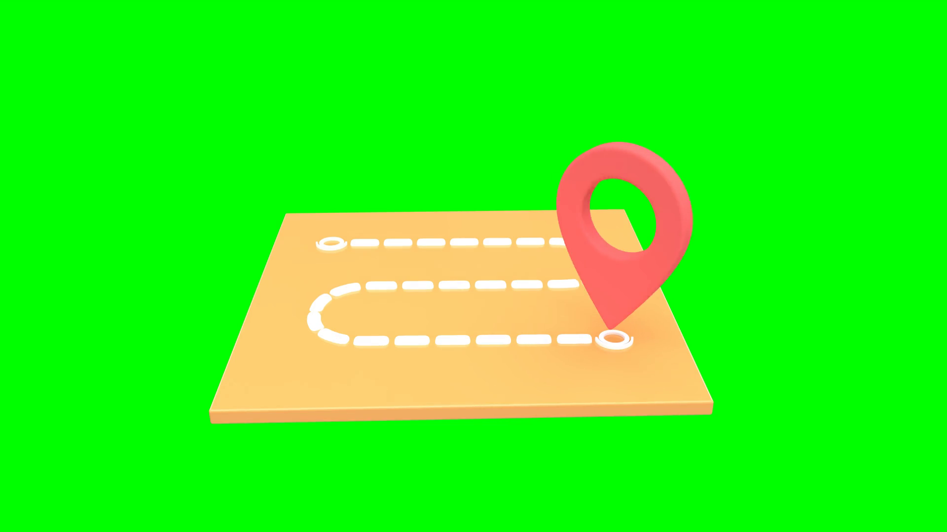 3d Animation Stylized Map With Red Stock Footage SBV-352109014 ...