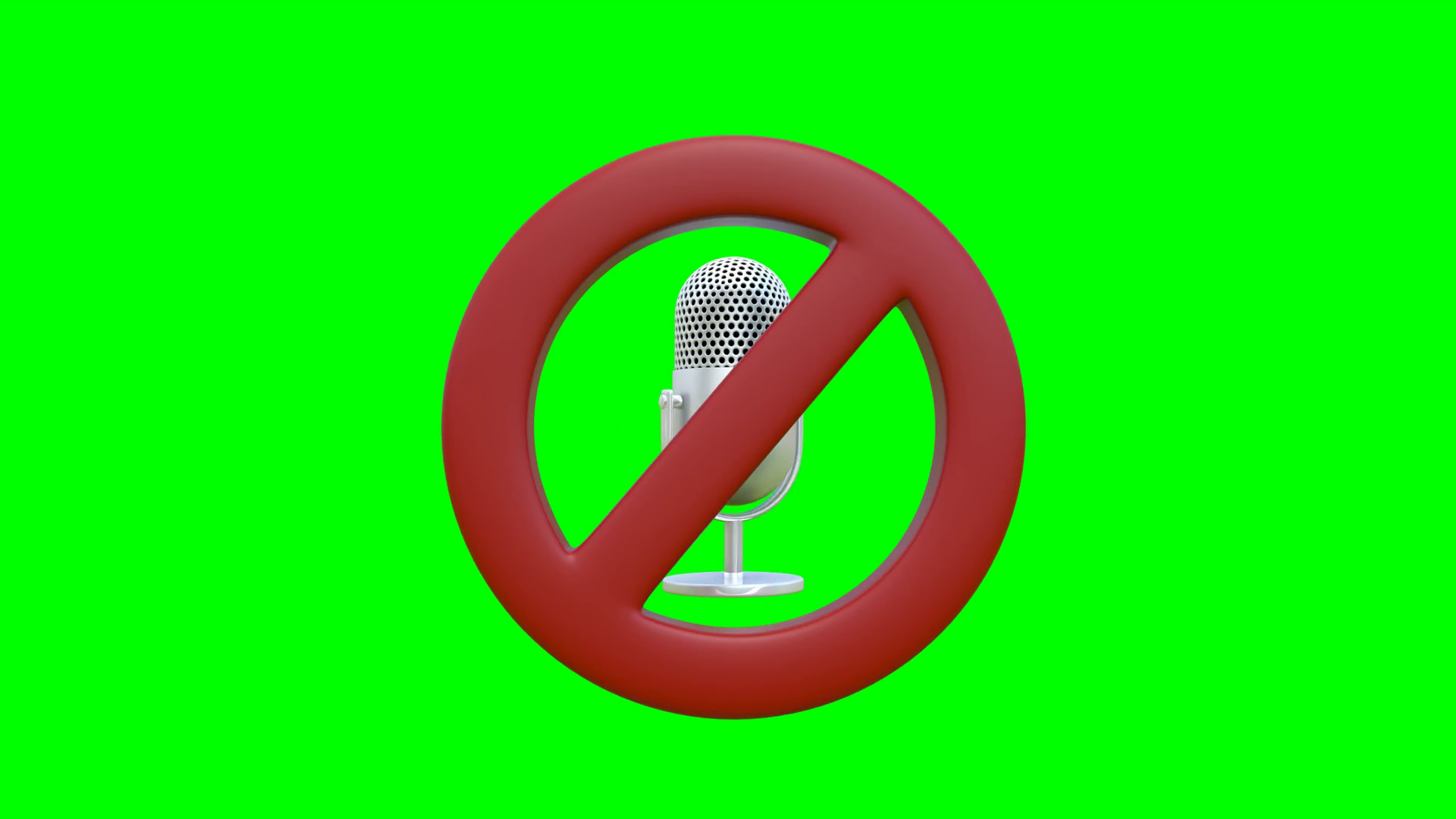 Prohibition Microphone Red Warning Sign Stock Footage SBV-351842101 ...