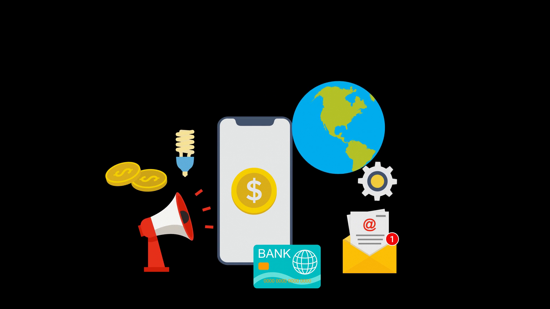 Digital Marketing Concept Animation Loop Stock Motion Graphics SBV ...