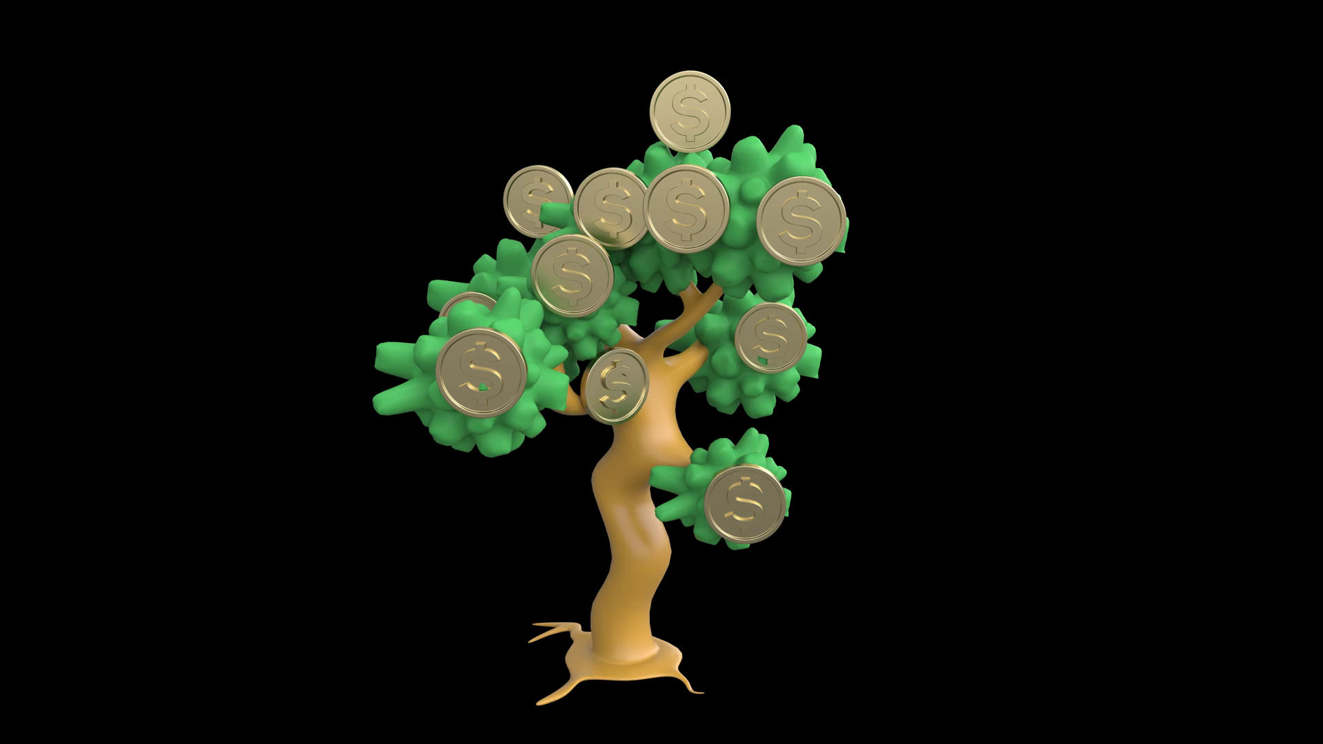 Money Tree Plant 3d Animation With Coins Stock Footage SBV-352897022 ...