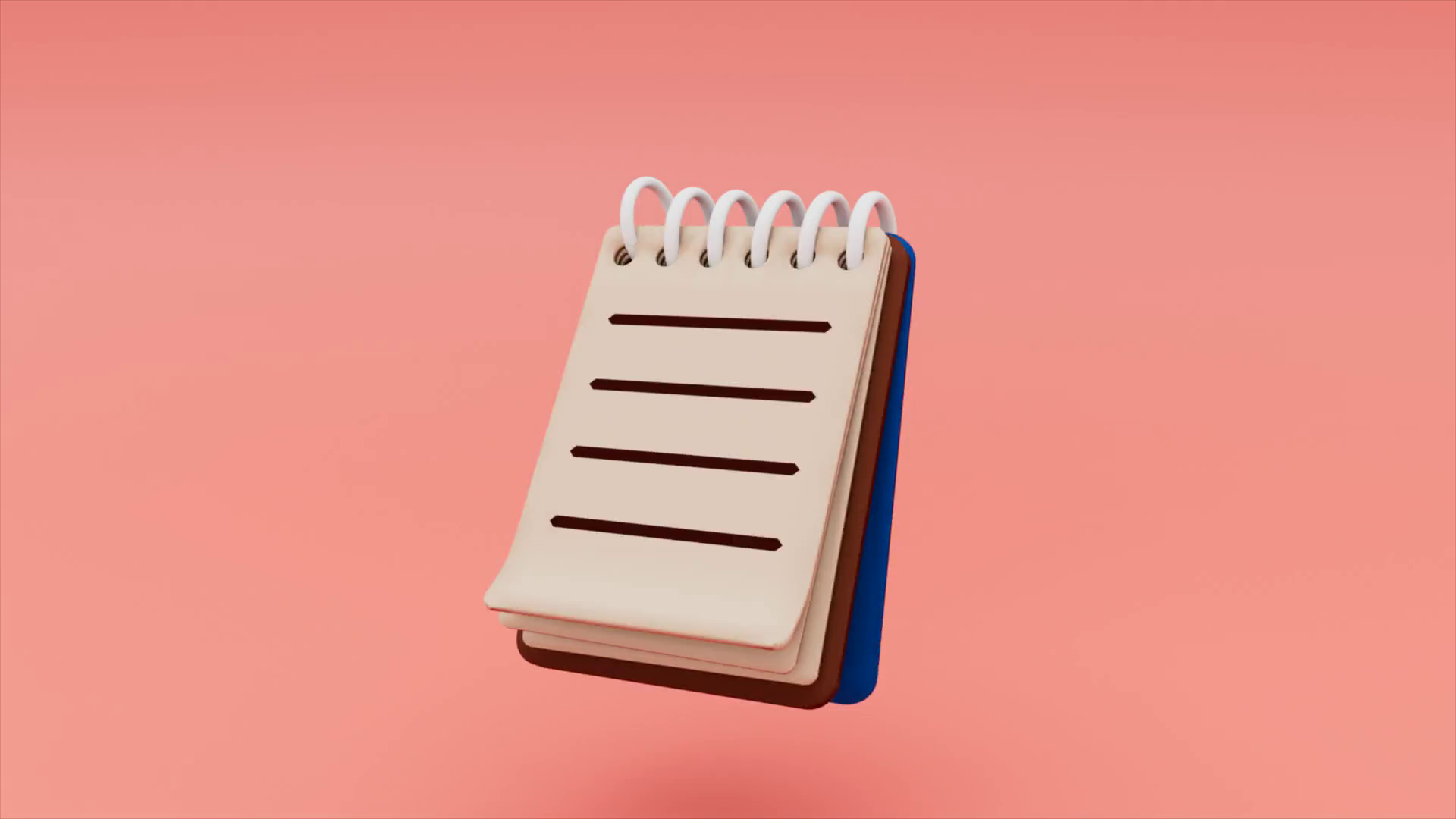 Beautiful 3d Notepad Icon Loop Animation Stock Motion Graphics SBV ...