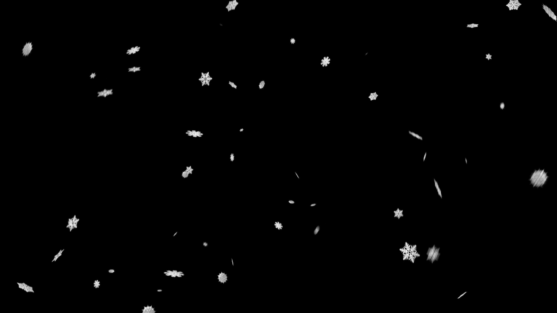 Snow Flakes Overlay Slowly Falling Winter Stock Motion Graphics SBV ...