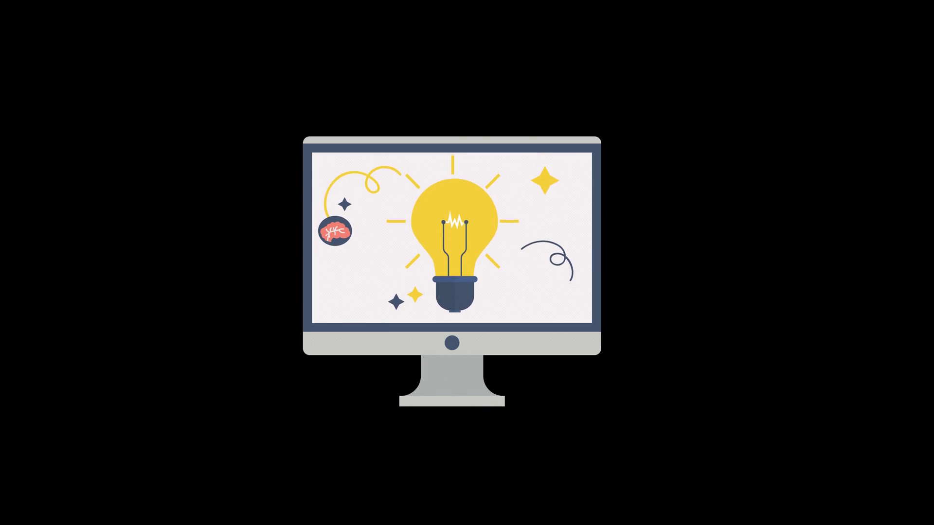 Startup Desktop Bulb Idea Icon Animation Stock Motion Graphics SBV ...