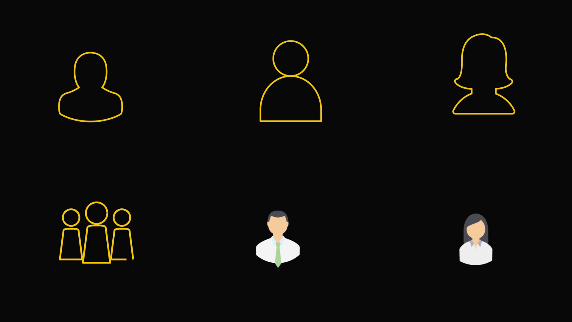 User Person Icons Set Animation With Stock Footage SBV-347430008 ...