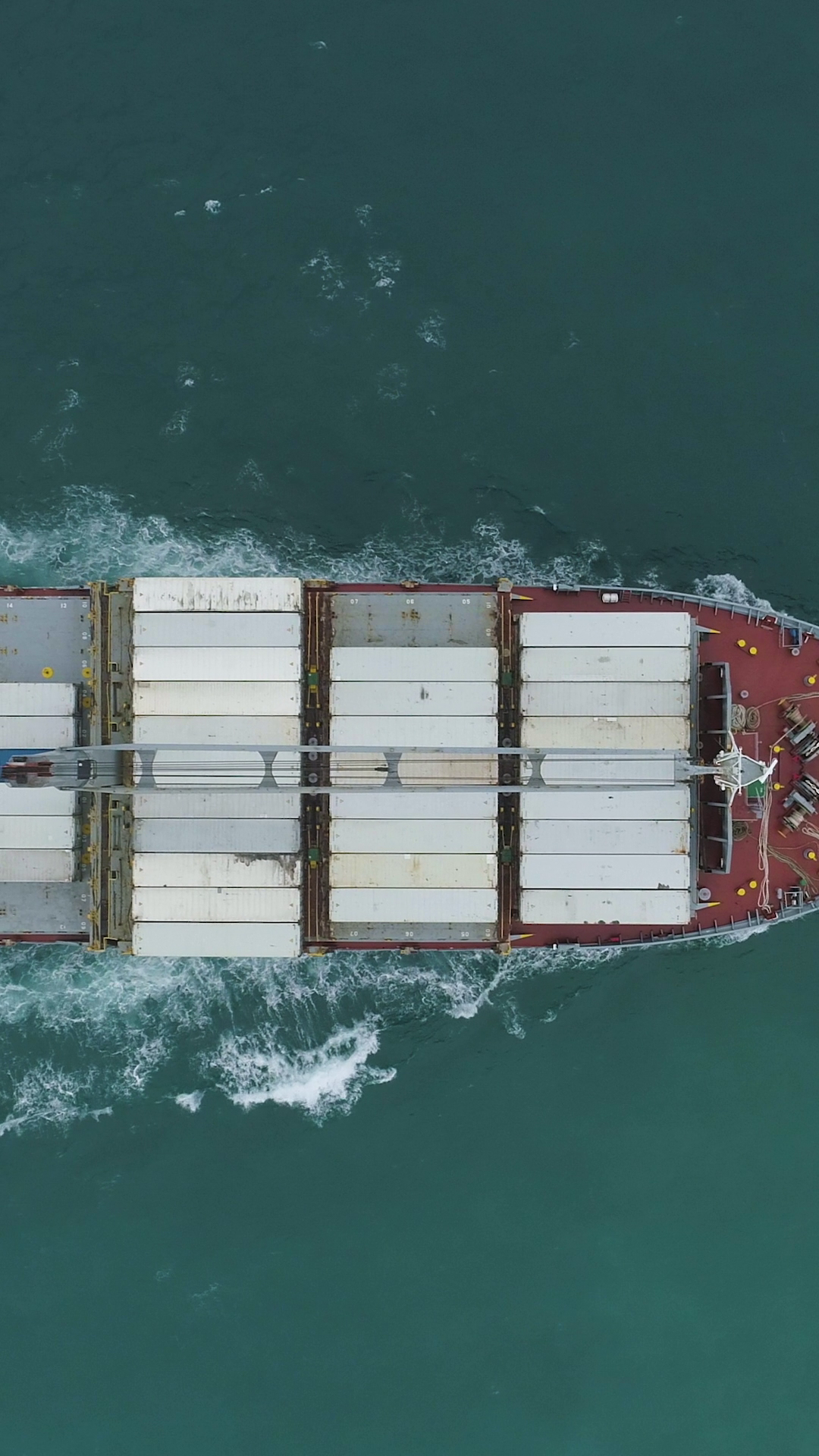 Large Cargo Ship With Containers In Sea Stock Footage SBV-353035401 ...