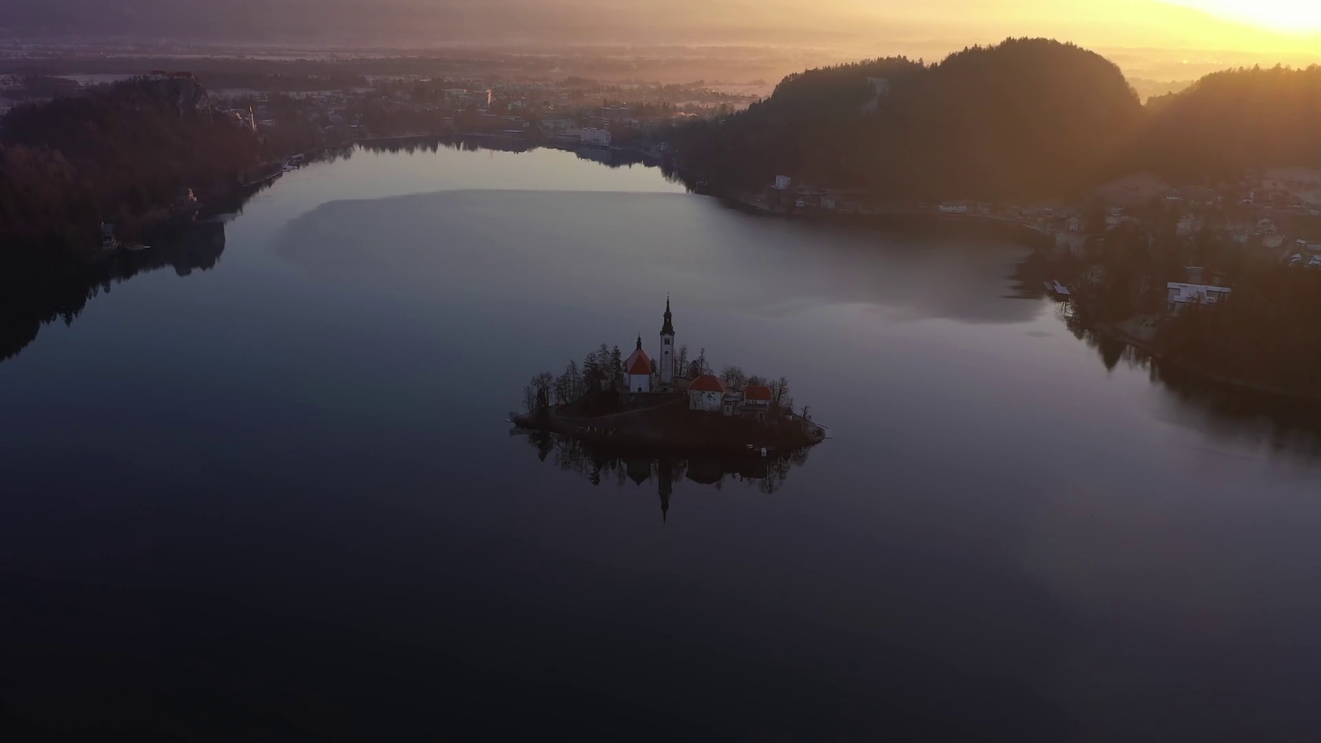 Bled Lake Marijinega Vnebovzetja Church At Stock Footage SBV-347264584 ...