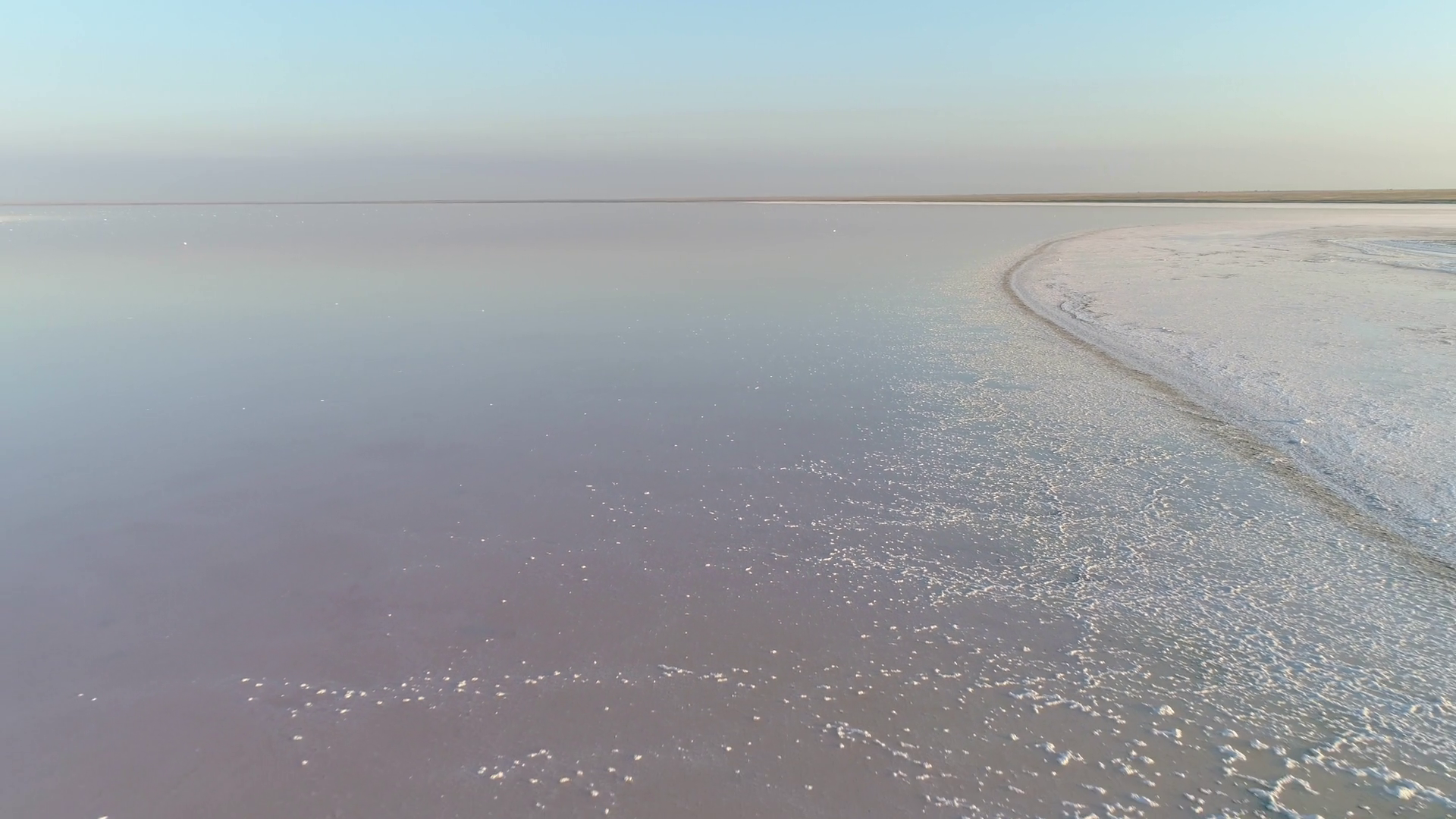 Shore Of Salt Lake With Deposits Of White Stock Footage SBV-347425493 ...