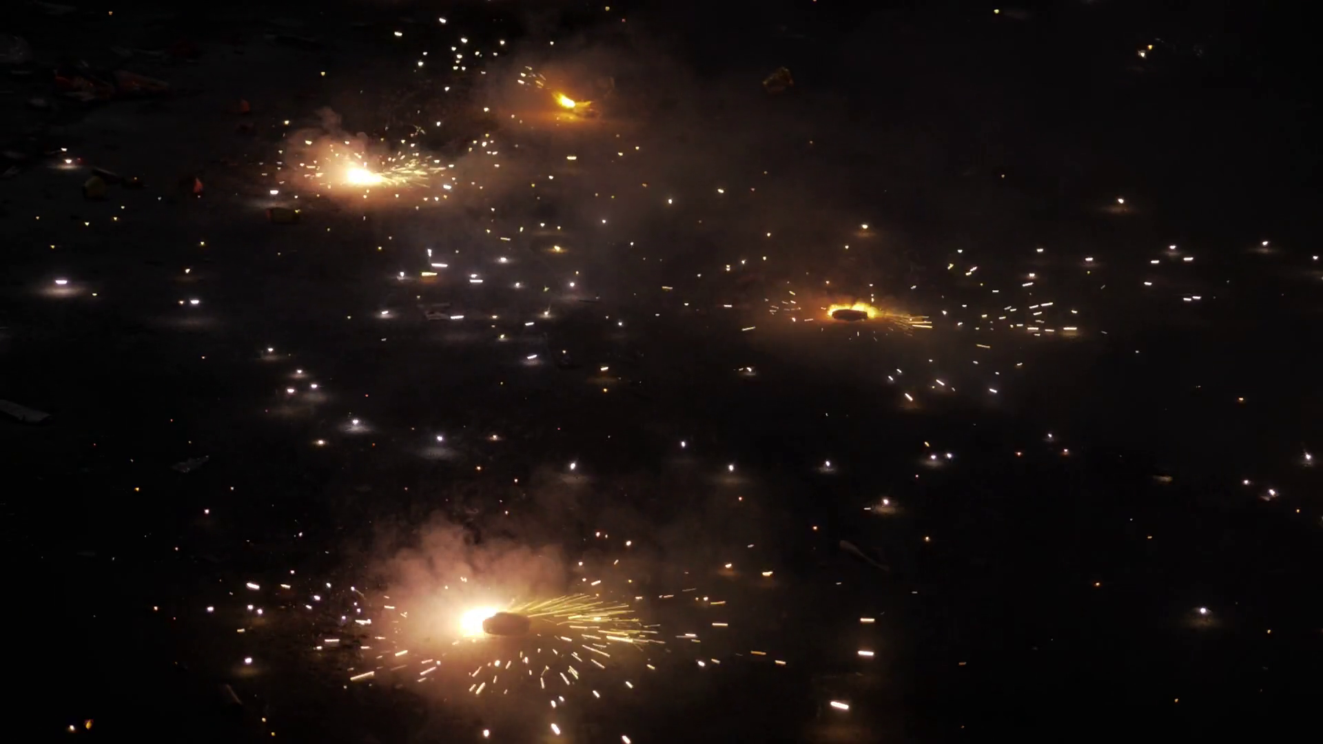 Electric Sparks Spectacle Of Fireworks In Stock Footage SBV-353485933 ...