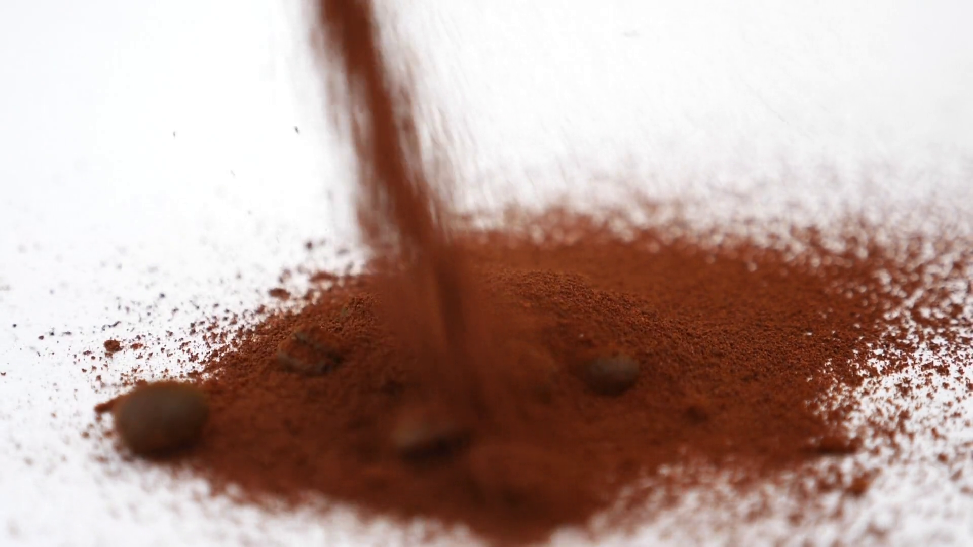 Coffee Powder Falling On Coffee Beans Stock Footage SBV-338773956 ...