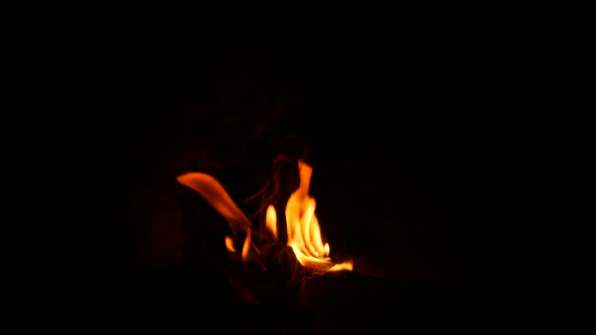 Fire Burning At Spot Blowing Slightly In Stock Footage SBV-347325106 ...