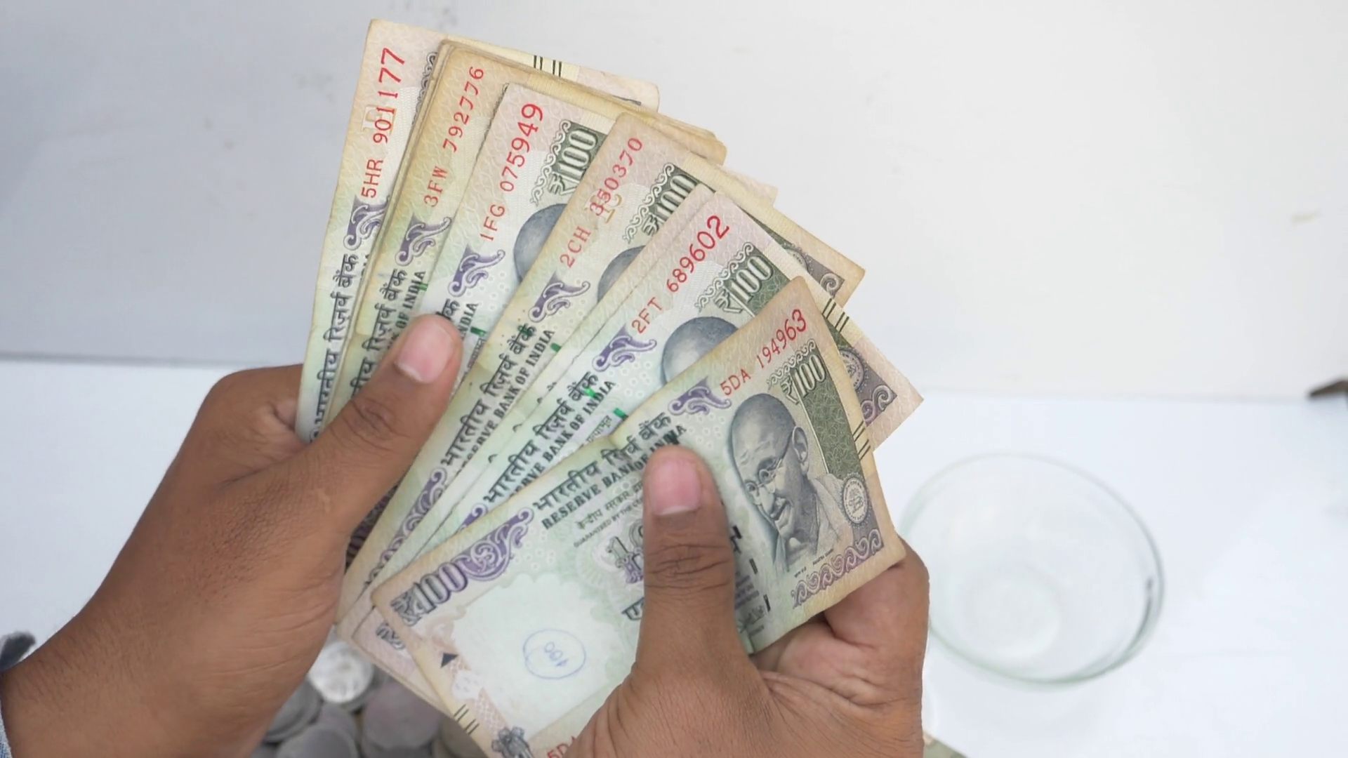 Indian Rupee Notes Counting With Human Hand Stock Footage SBV-338773443 ...