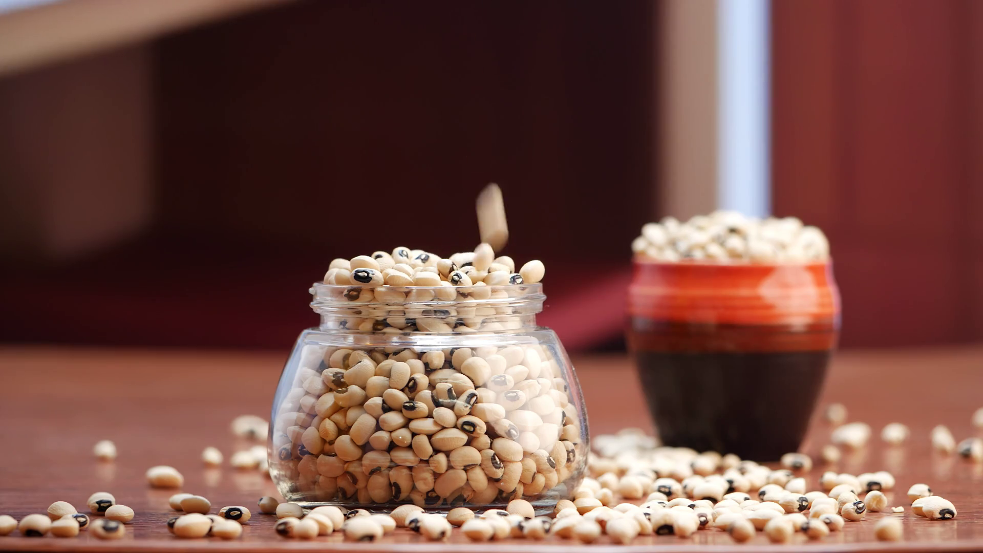 And Spills Contents Into First Jar Jar Has Stock Footage SBV-348419087 ...