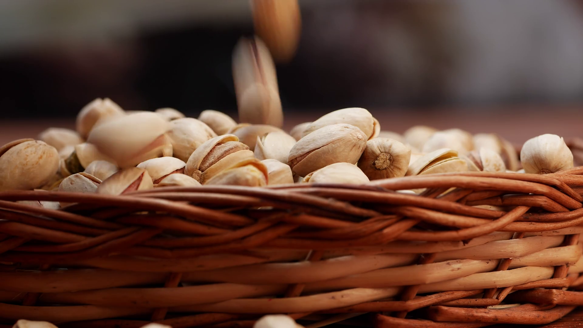 Close Up View Of Pile Of Pistachios Falling Stock Footage SBV-348419439 ...