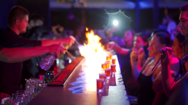 Pouring Drinks At Night Club Stock Footage: Royalty-Free Video Clips ...