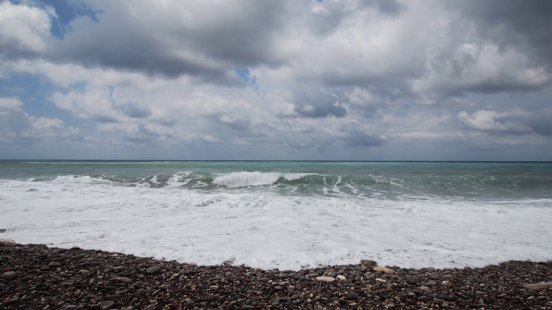 Gorgeous View Of Ocean Waves Surge Break Stock Footage SBV-347430082 ...