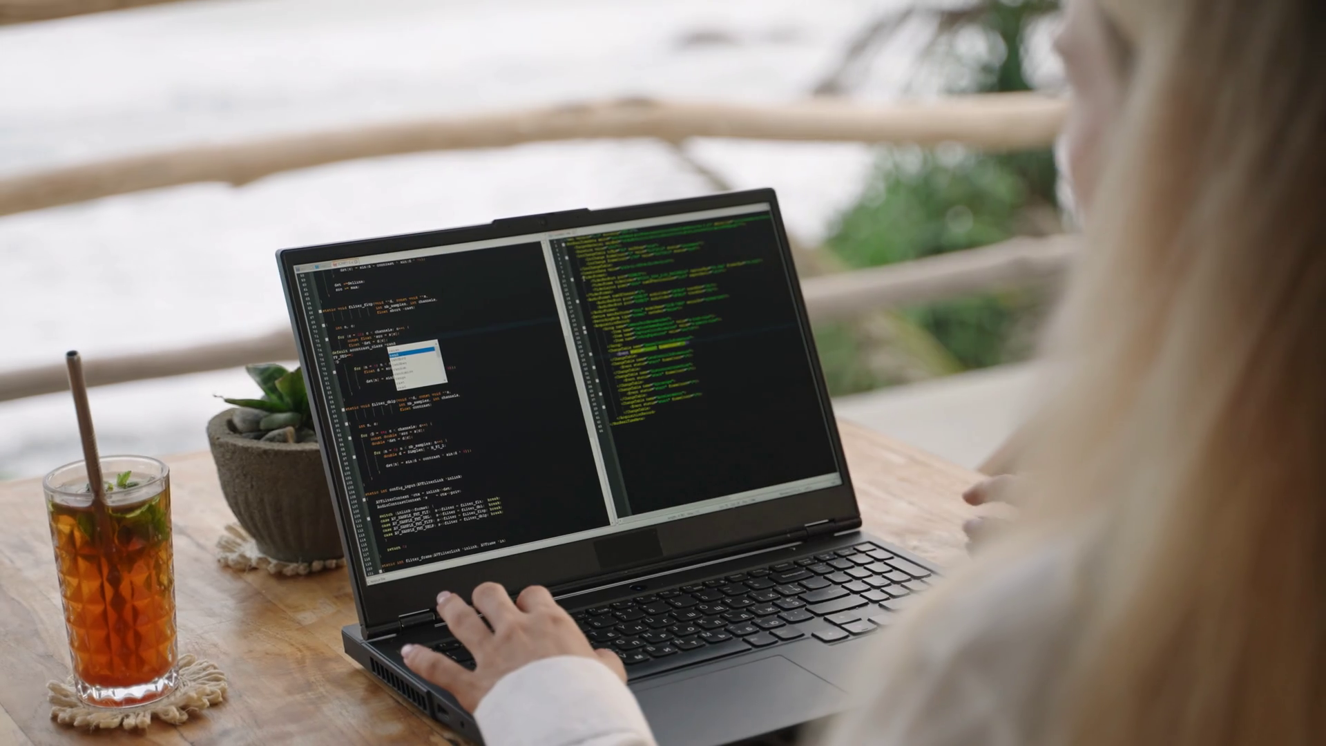 Female Soft Dev With Laptop On Remote Work Stock Footage SBV-348406825 ...