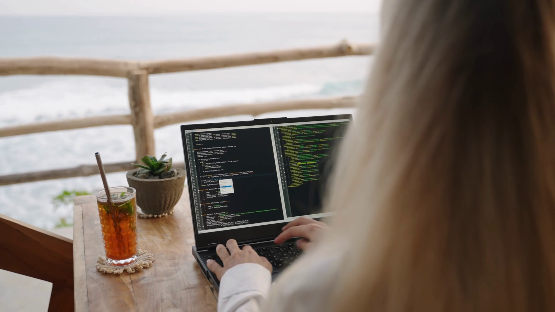 Female Soft Dev With Laptop On Remote Work Stock Footage SBV-348419358 ...