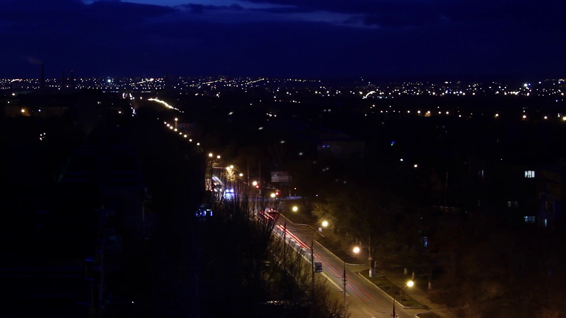 Nighttime Cityscape Timelapse Shows Urban Stock Footage SBV-348724130 ...