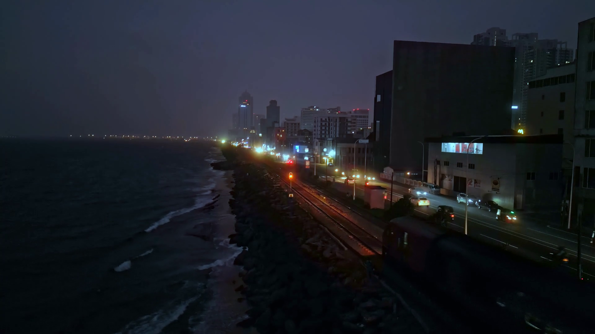 Colombo Nighttime Reveals Bustling Cityscape Stock Footage SBV ...