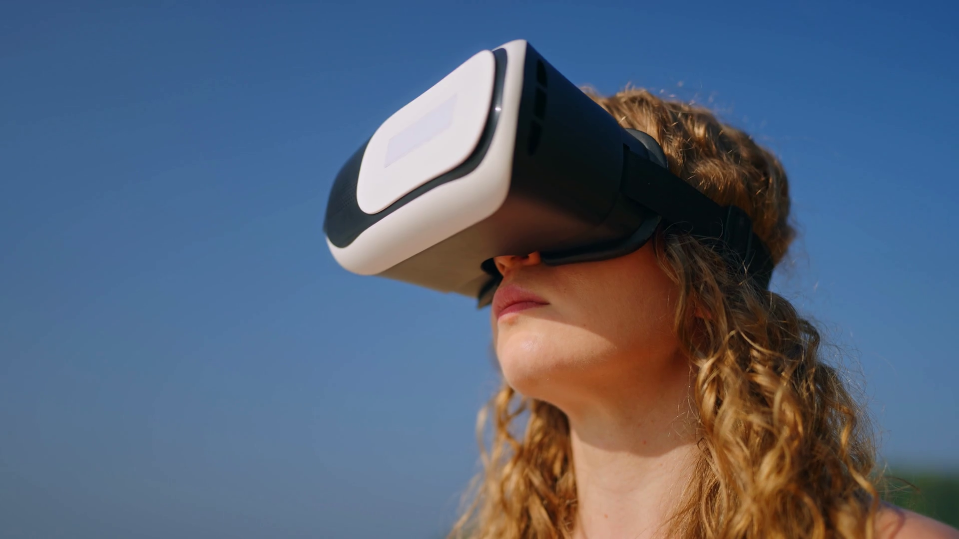 Woman Practices Mindfulness With Vr On Beach Stock Footage SBV ...