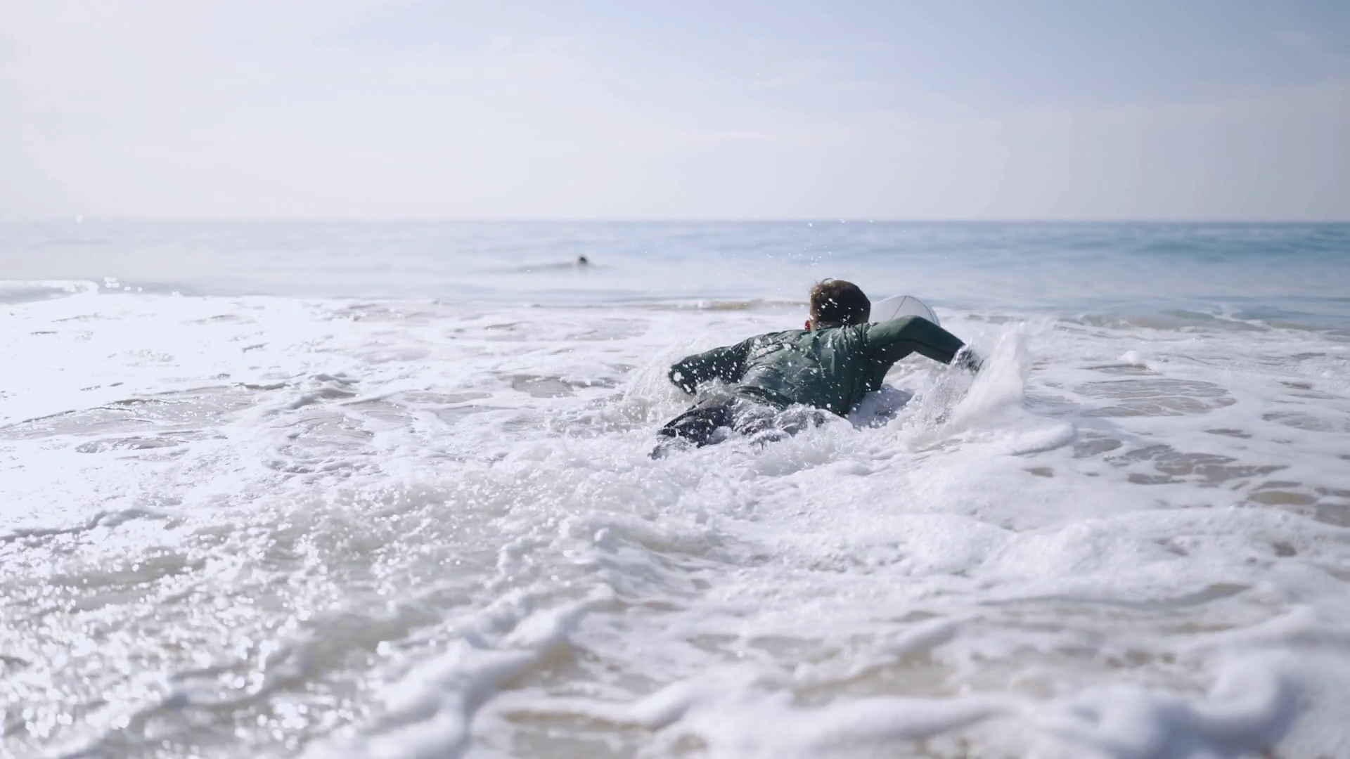 Male Surfer In Long Sleeve Rash Guard Stock Footage SBV-348804375 ...