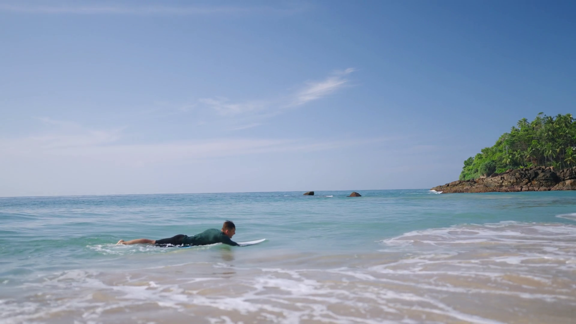 Male Surfer In Long Sleeve Rash Guard Stock Footage SBV-348803114 ...
