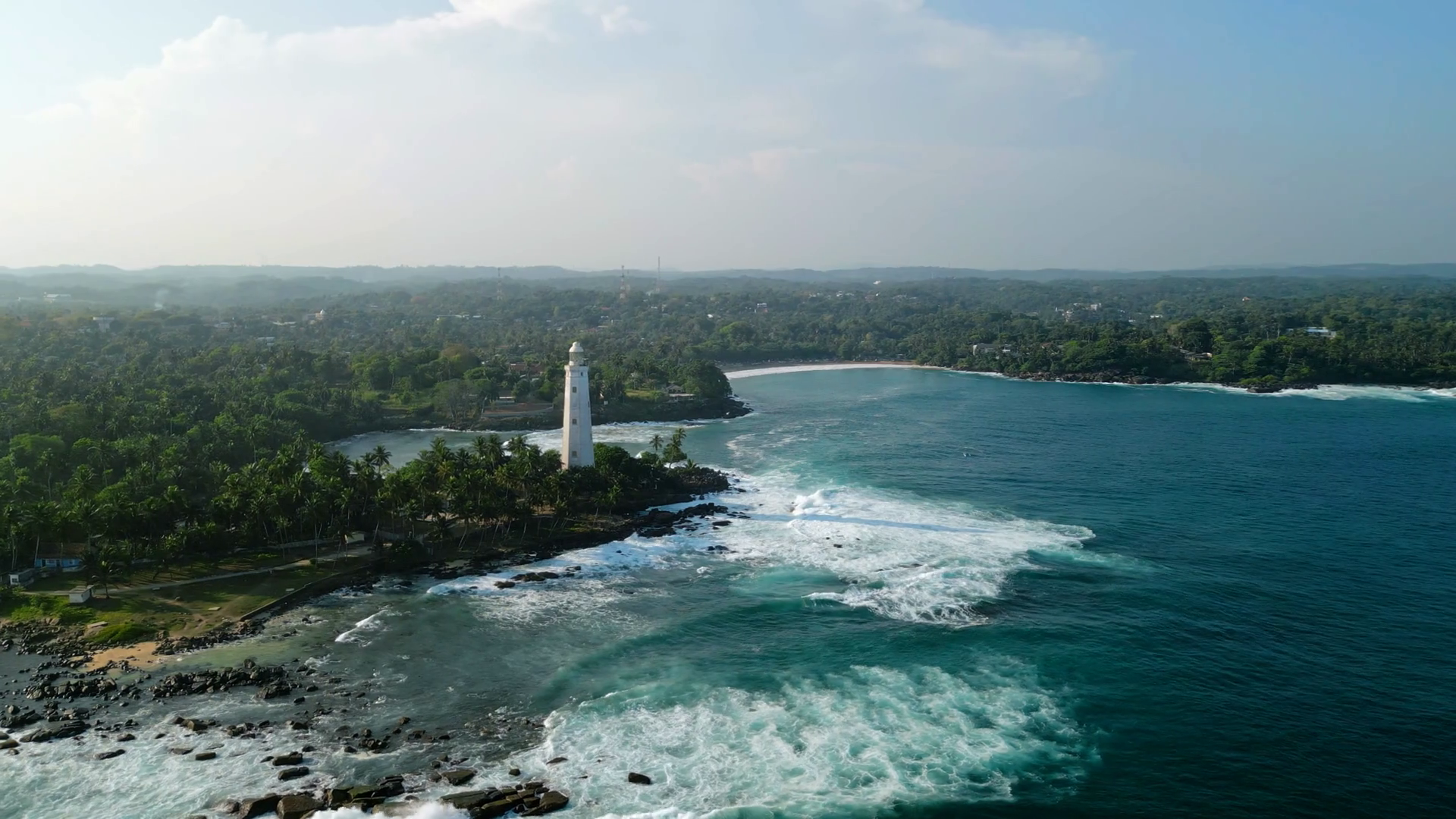 Drone Footage Of Dondra Lighthouse In Sri Stock Footage SBV-348917425 ...