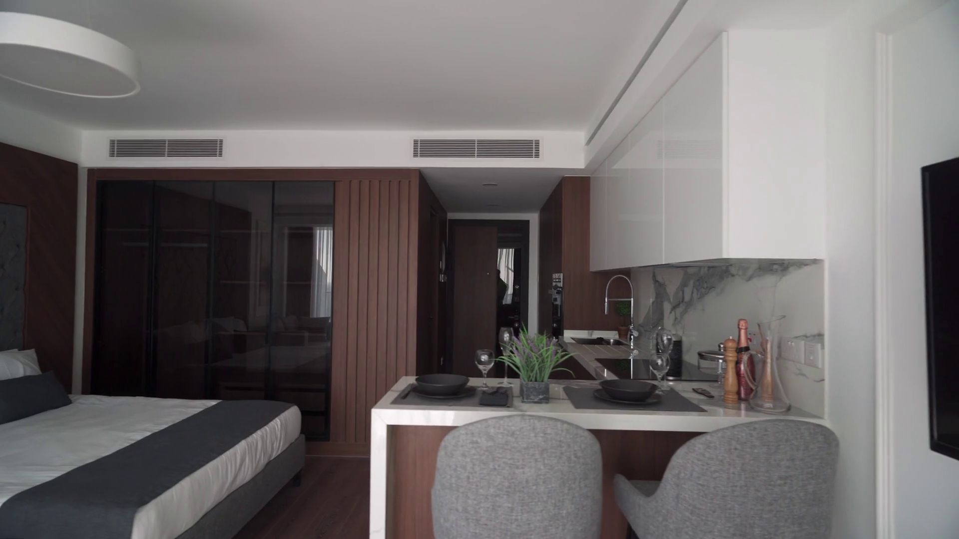 Resort Modern Luxury Studio Apartment Tour Stock Footage SBV-348831279 ...