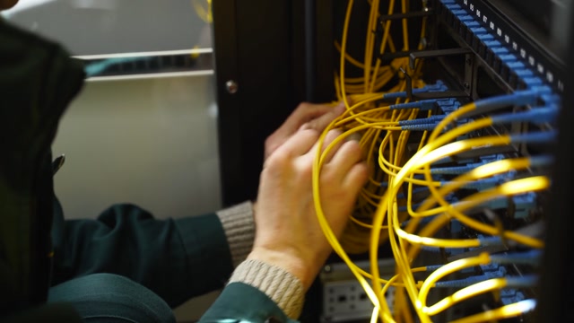 Network Cable Worker Stock Footage: Royalty-Free Video Clips - Storyblocks