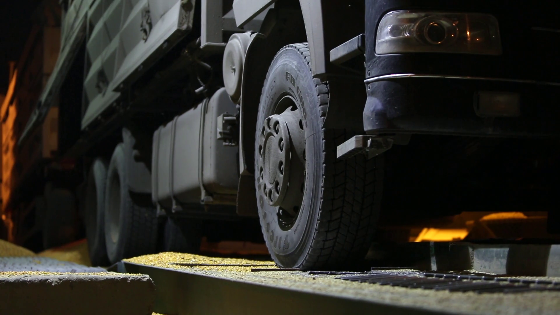 Unloading Grain Trucks At Elevator On Stock Footage SBV-324132709 ...