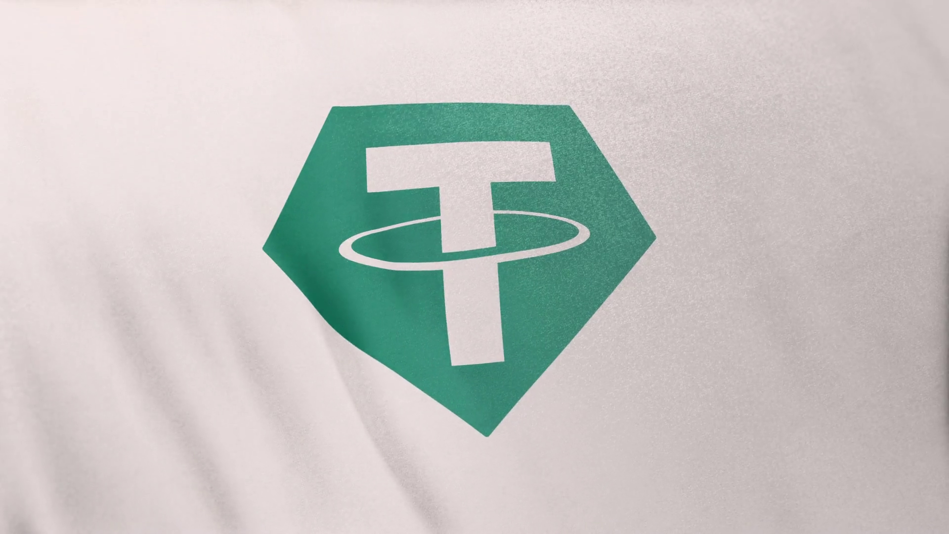 Usdt Tether Coin Icon Logo On White Flag Stock Motion Graphics SBV ...