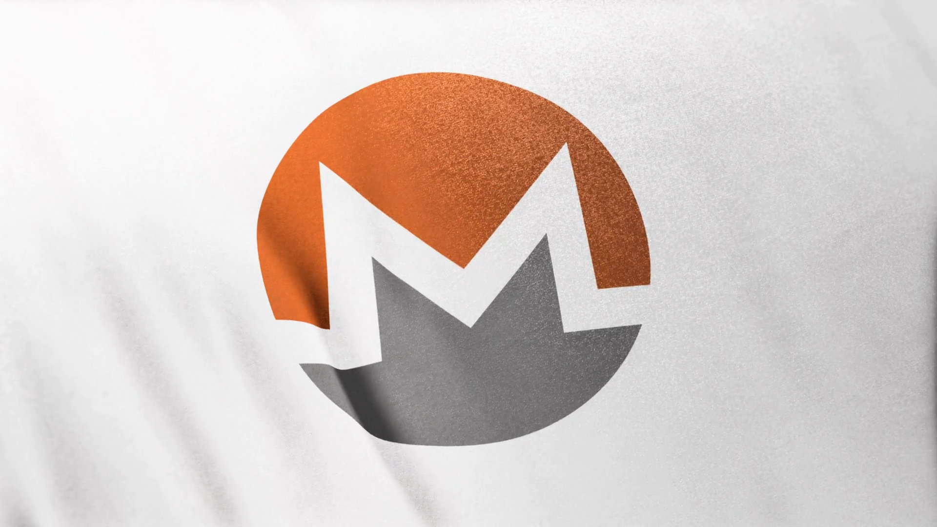 Monero Xmr Coin Icon Logo On White Flag Loop Stock Motion Graphics SBV ...