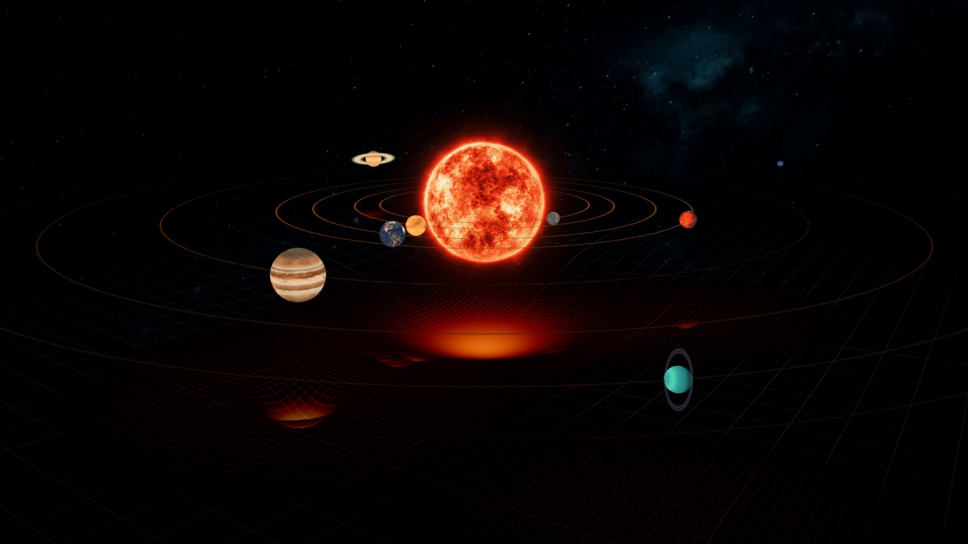 Gravity Wireframe Simulation In Cosmos Stock Footage SBV-348033787 ...