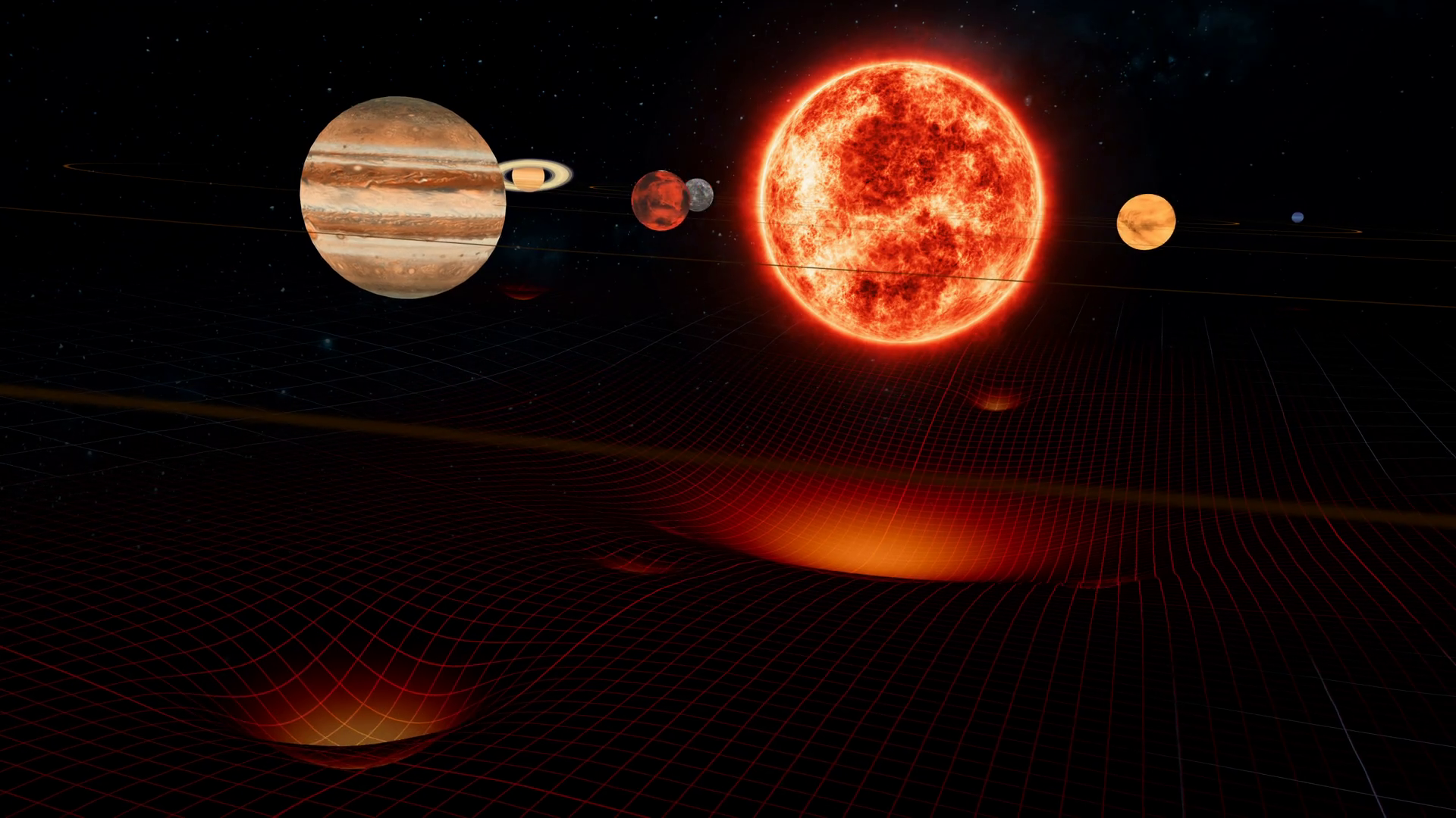 Gravity Wireframe Simulation In Cosmos Stock Footage SBV-348033865 ...