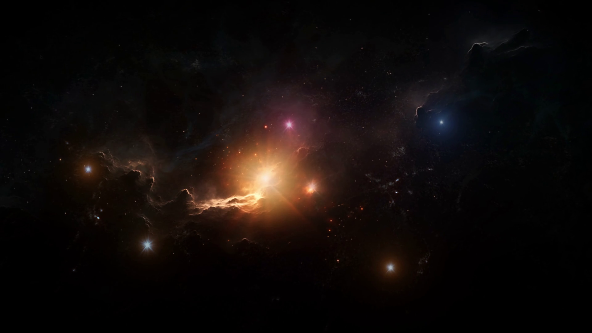 Dark Golden Nebula Alien Star Constellation Stock Footage SBV-348757296 ...