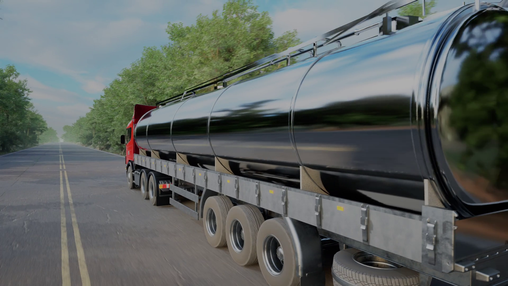 Gasoline Tanker Truck On Asphalt Road Fuel Stock Motion Graphics SBV ...