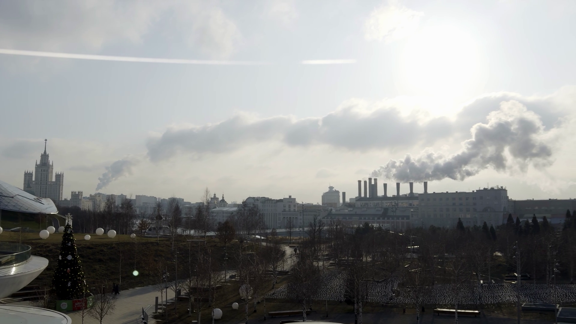 Moscow Cityscape With Industrial Smokestacks Stock Footage SBV ...