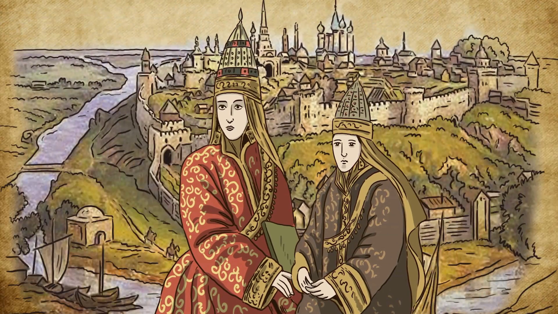 Medieval Russia Chronicles Tsar Tsarina Heir Stock Motion Graphics SBV ...