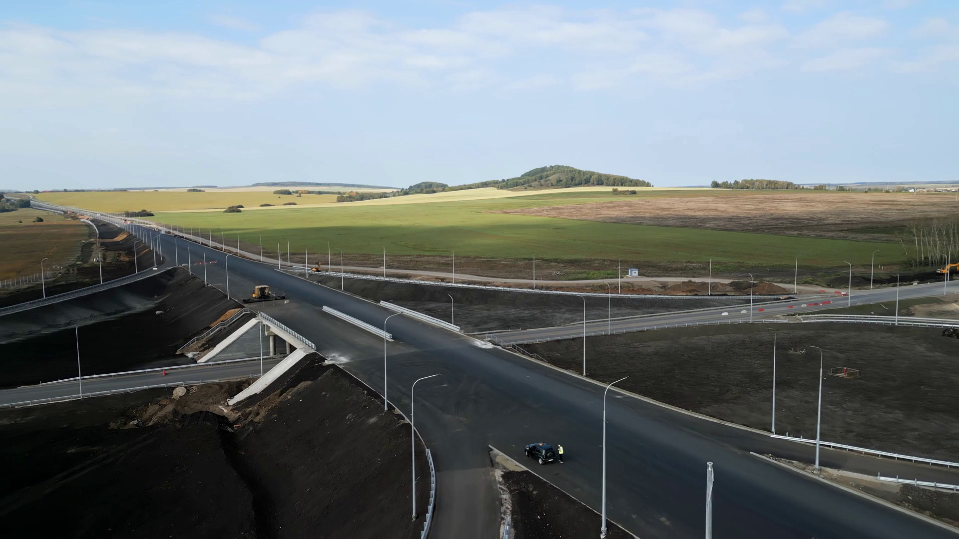 Highway Interchange Construction Progressing Stock Footage SBV ...