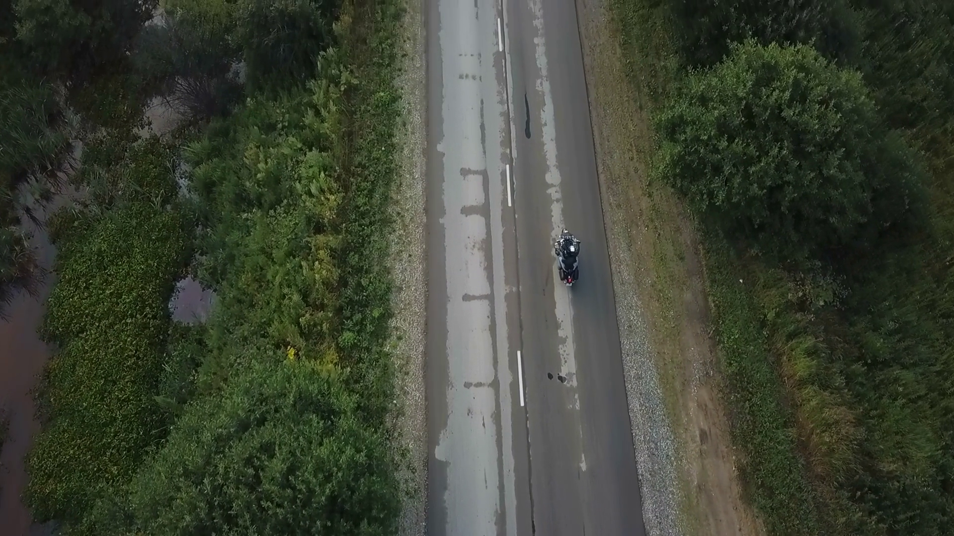 Aerial Top View Of Motorcycle Riding On Stock Footage SBV-352938449 ...