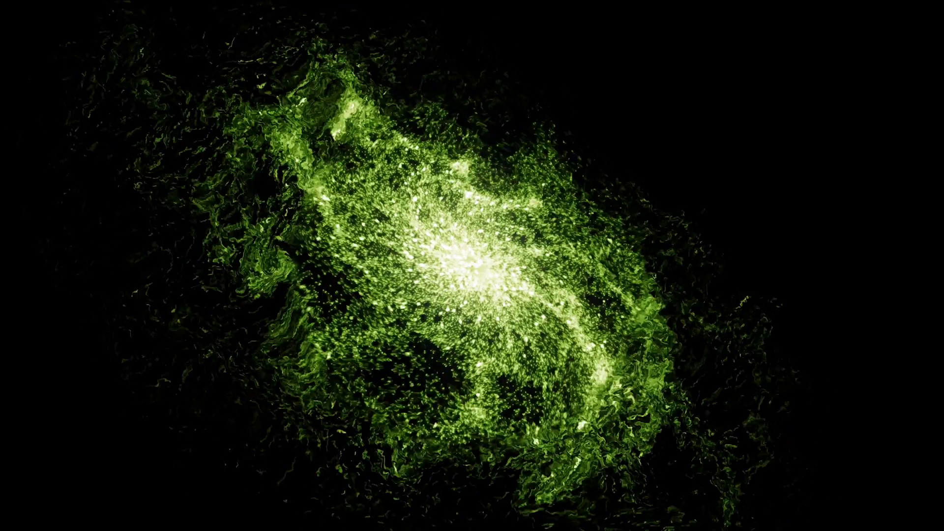Green Illuminated Particles In Form Of Giant Stock Motion Graphics SBV ...