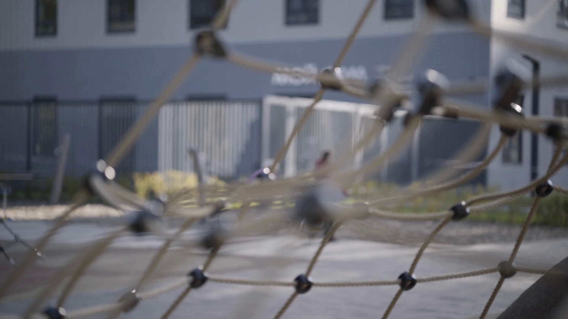 Close Up Of Rope Net Climbing Action Details Stock Footage SBV ...