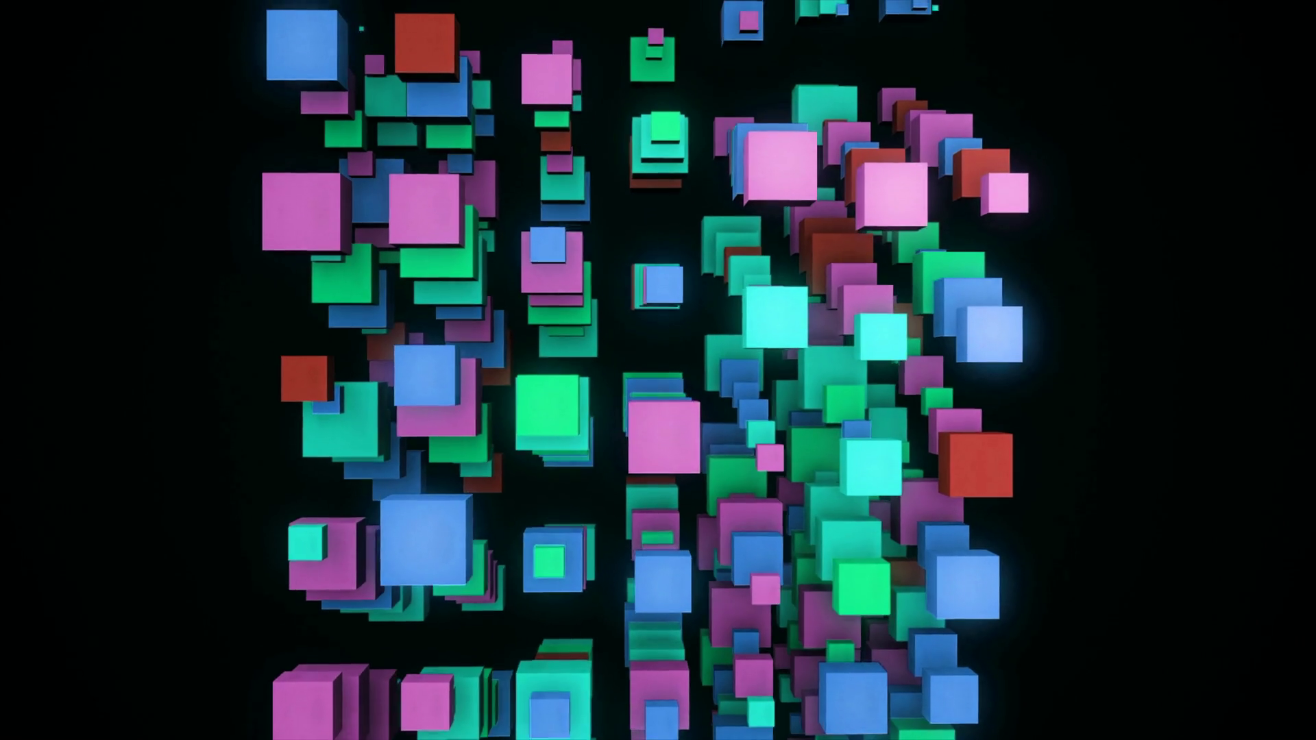 Abstract Flowing Blue Green Pink Cubes Stock Motion Graphics SBV-348446956 - Storyblocks