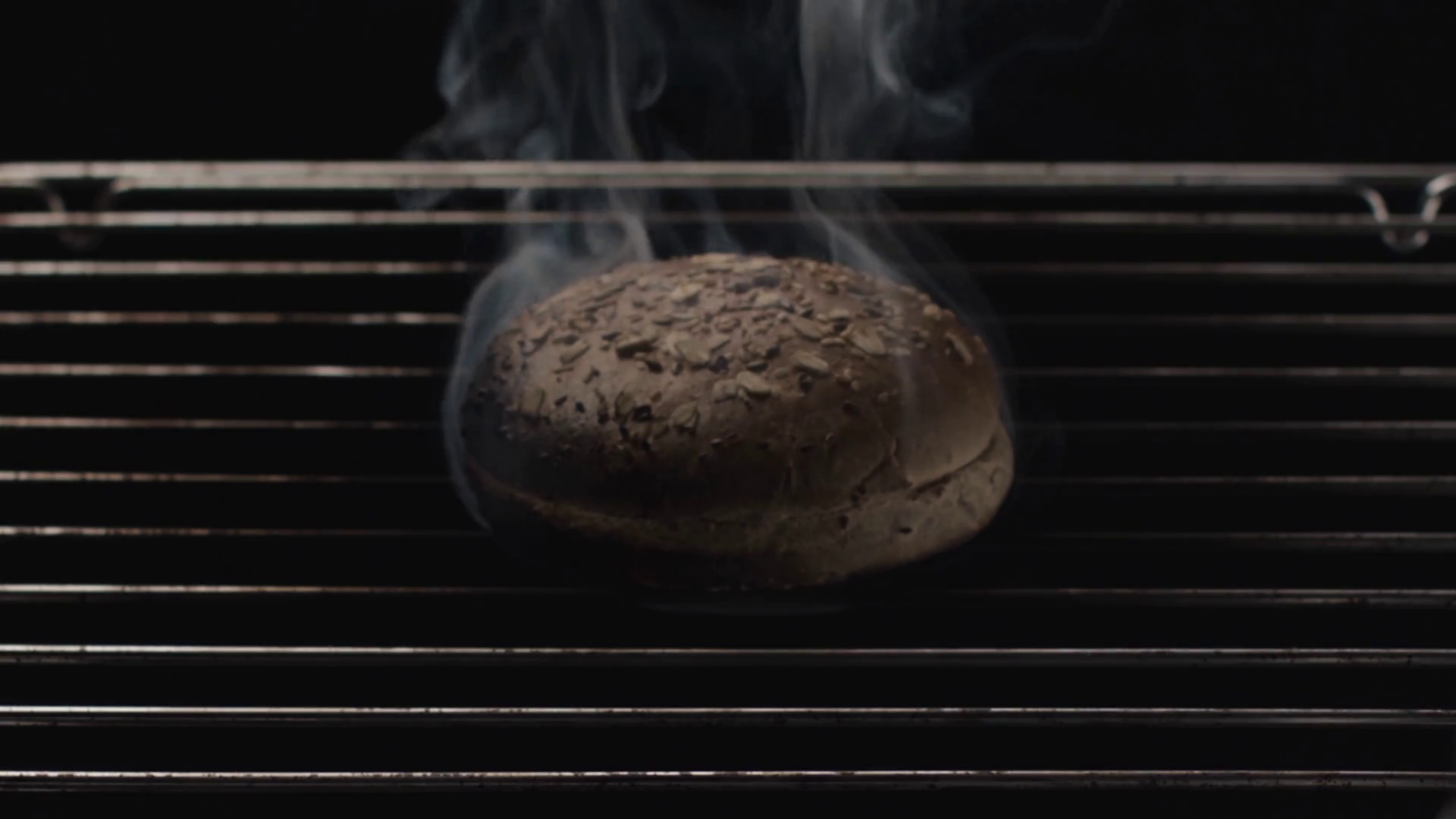 Close Up Of Burnt Bread Inside Oven With Stock Footage SBV-348447741 ...