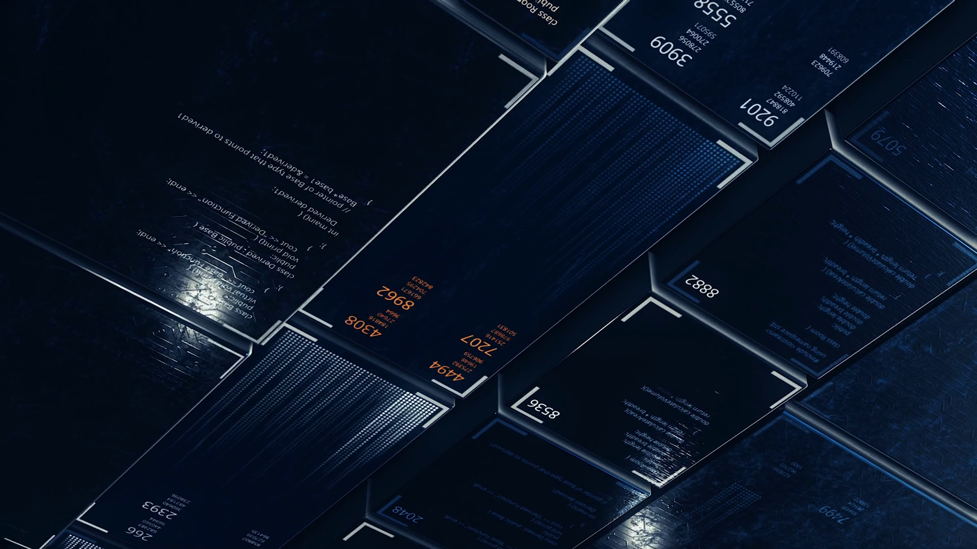 Blocks Of Program Code Flying In Virtual Stock Motion Graphics SBV ...