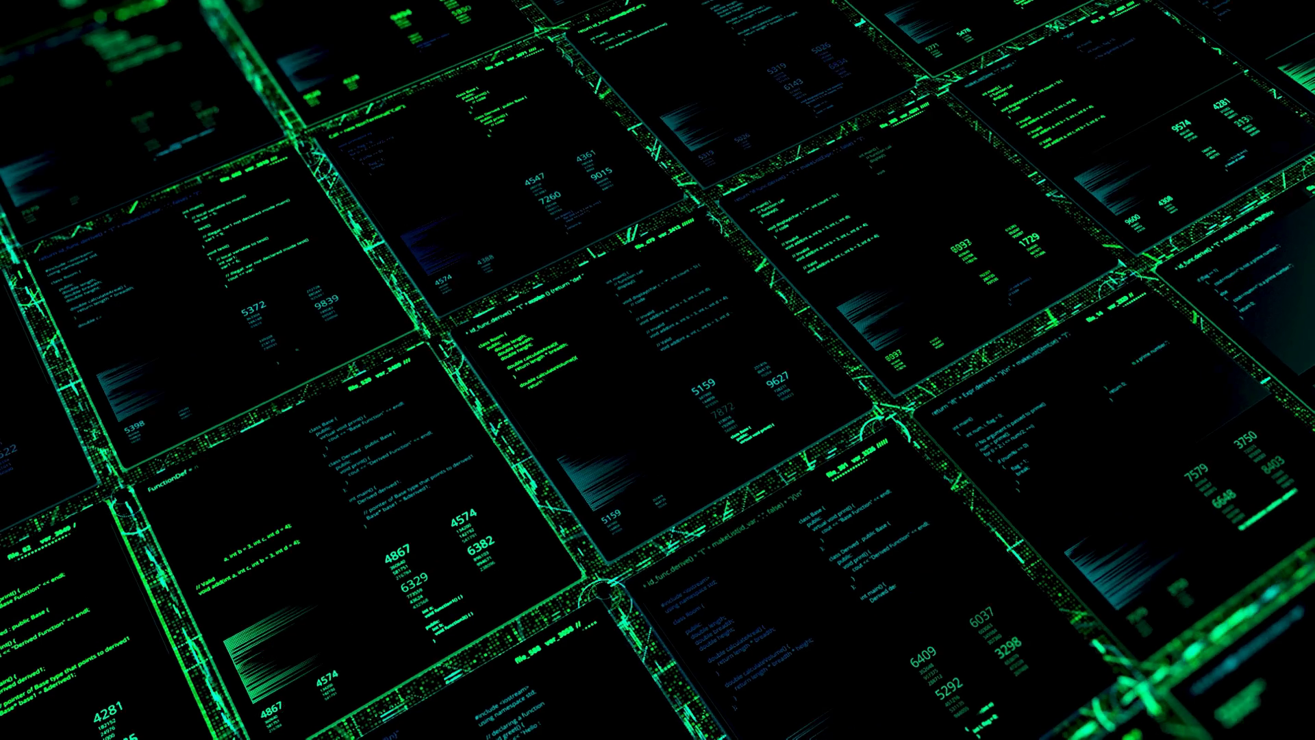 Abstract Digital Data With Green Matrix Stock Motion Graphics SBV-348448297 - Storyblocks