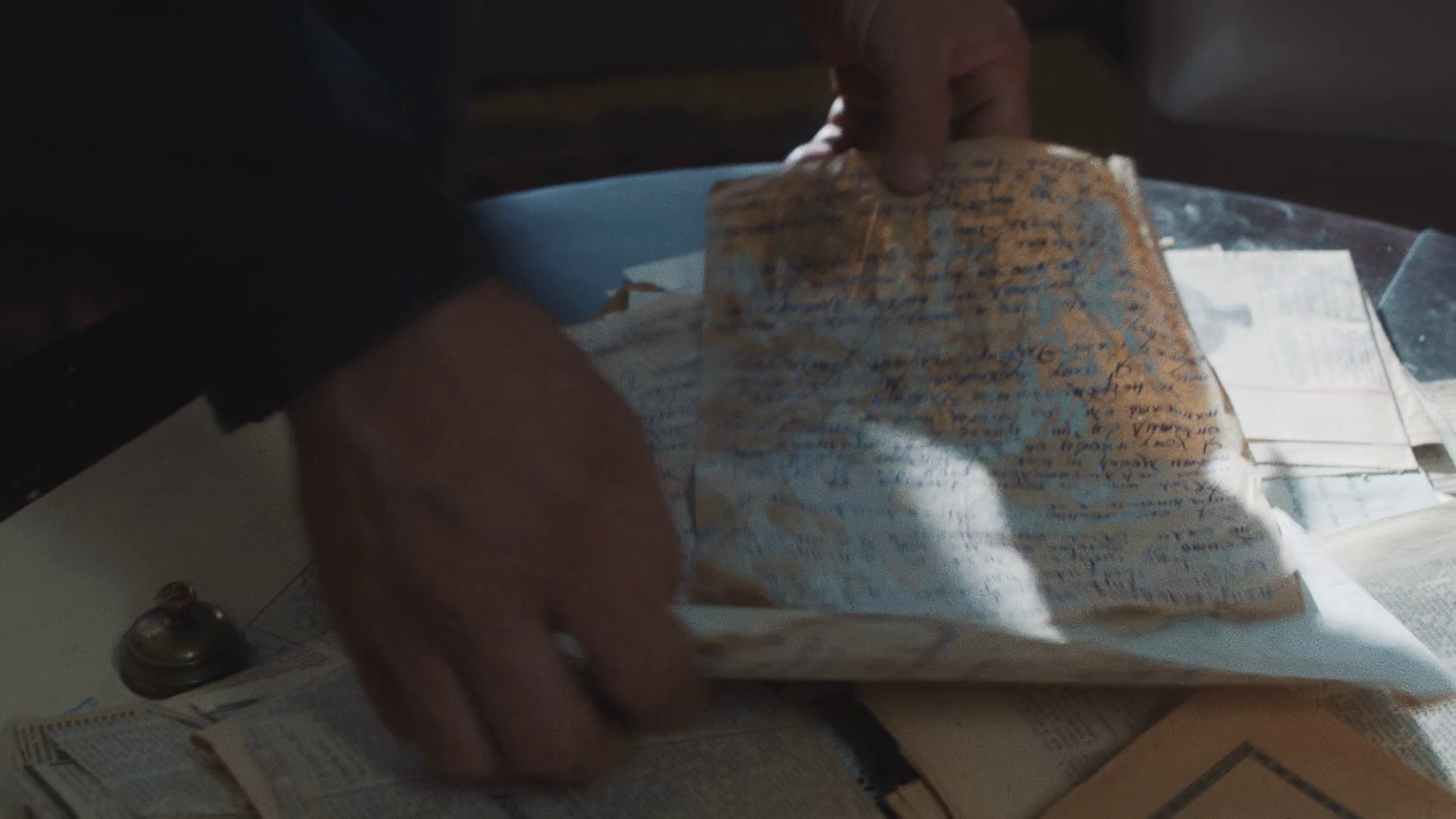 Close Up Of Various Old Letters Notes On Stock Footage SBV-348500093 ...