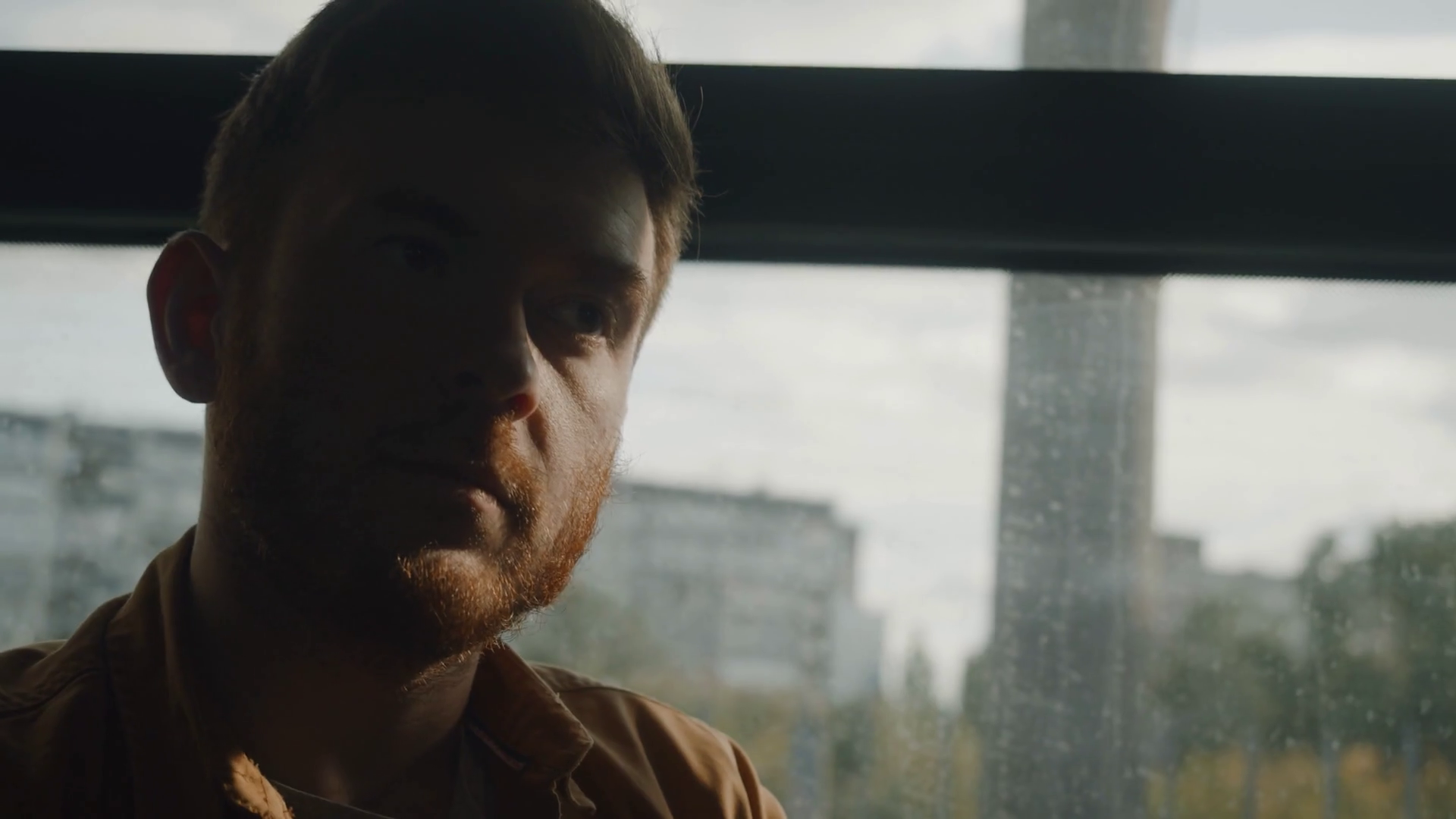 Portrait Of Man Through Window On Sunny Day Stock Footage SBV-348492914 ...